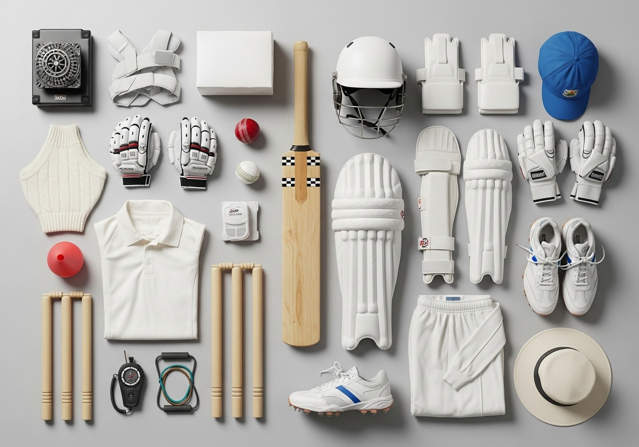 Equipment Used in Cricket: Complete Gear Checklist 2025 - Esportsdesign